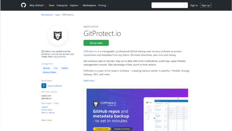 GitProtect.io Is Now Available on GitHub Marketplace - Blog | GitProtect.io