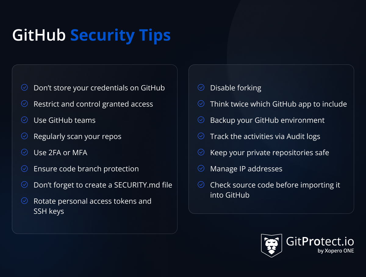 GitHub Security Best Practices - 15 Tips To Keep In Mind - Blog | GitProtect.io