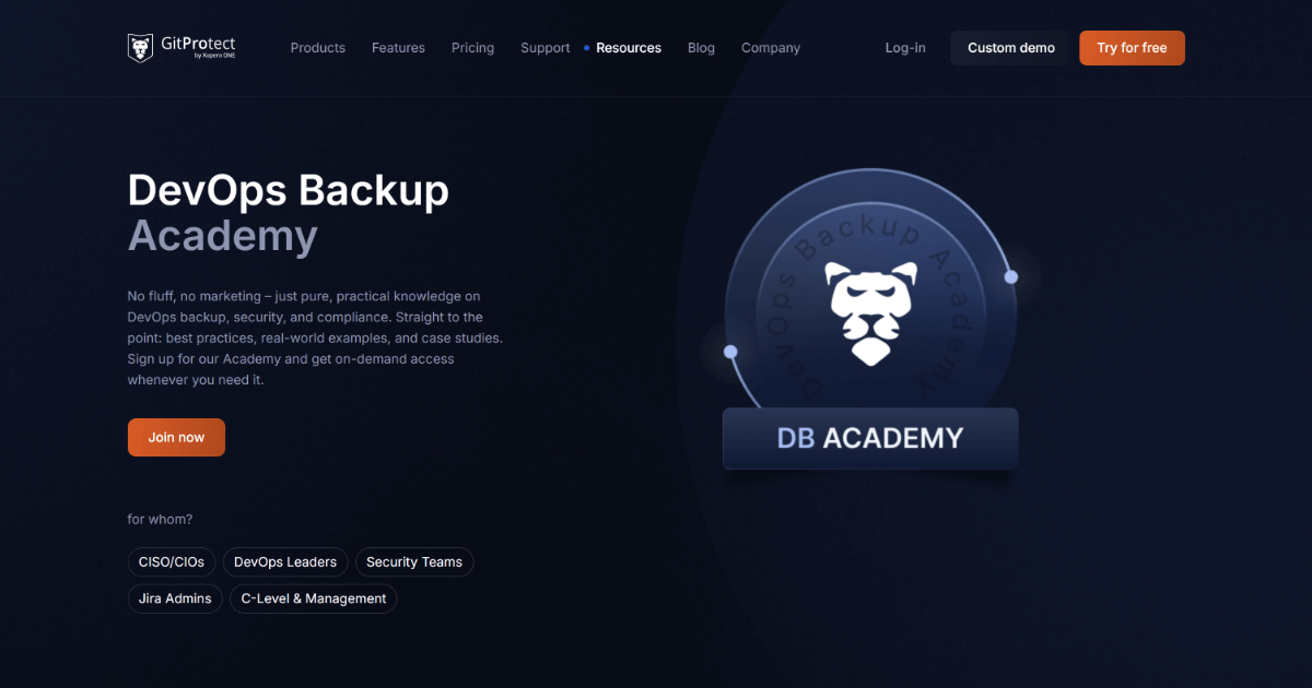 DevOps Backup Academy | GitProtect.io