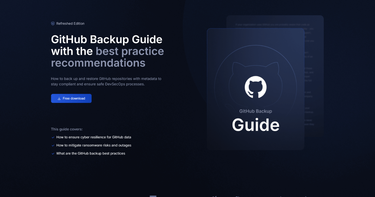 GitHub Backup Guide | GitProtect.io