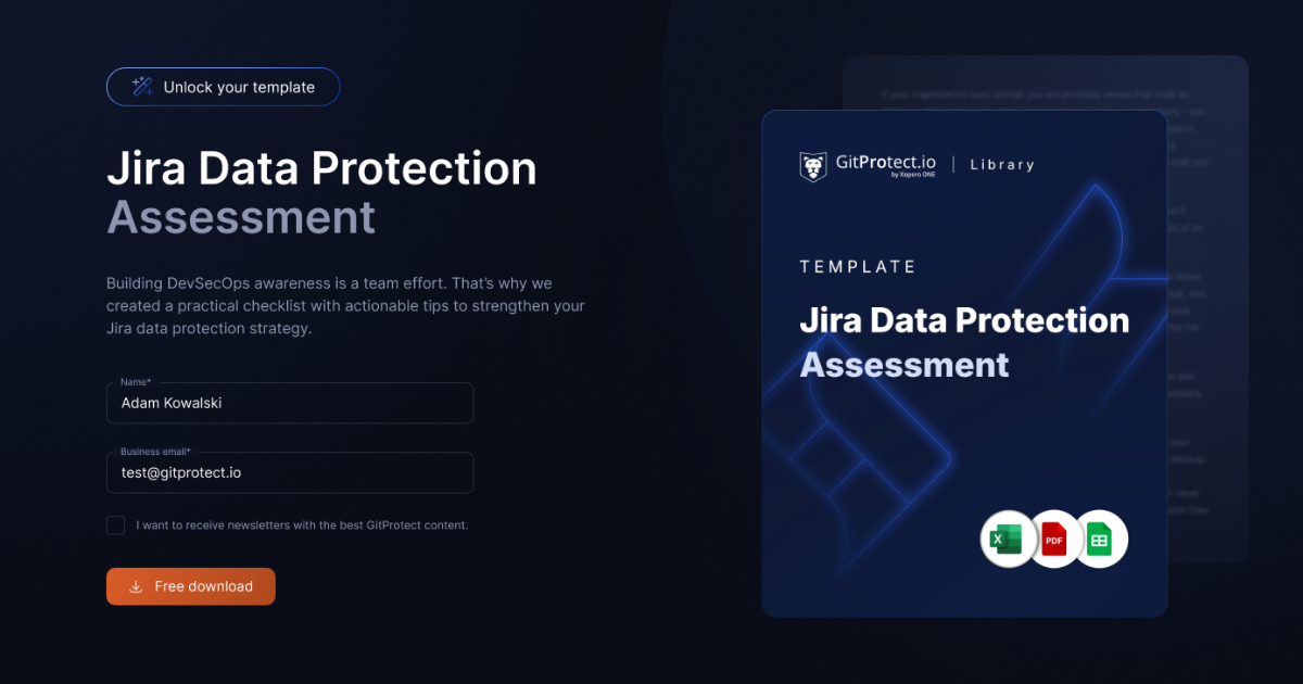 Jira Data Protection Assessment Template | GitProtect.io